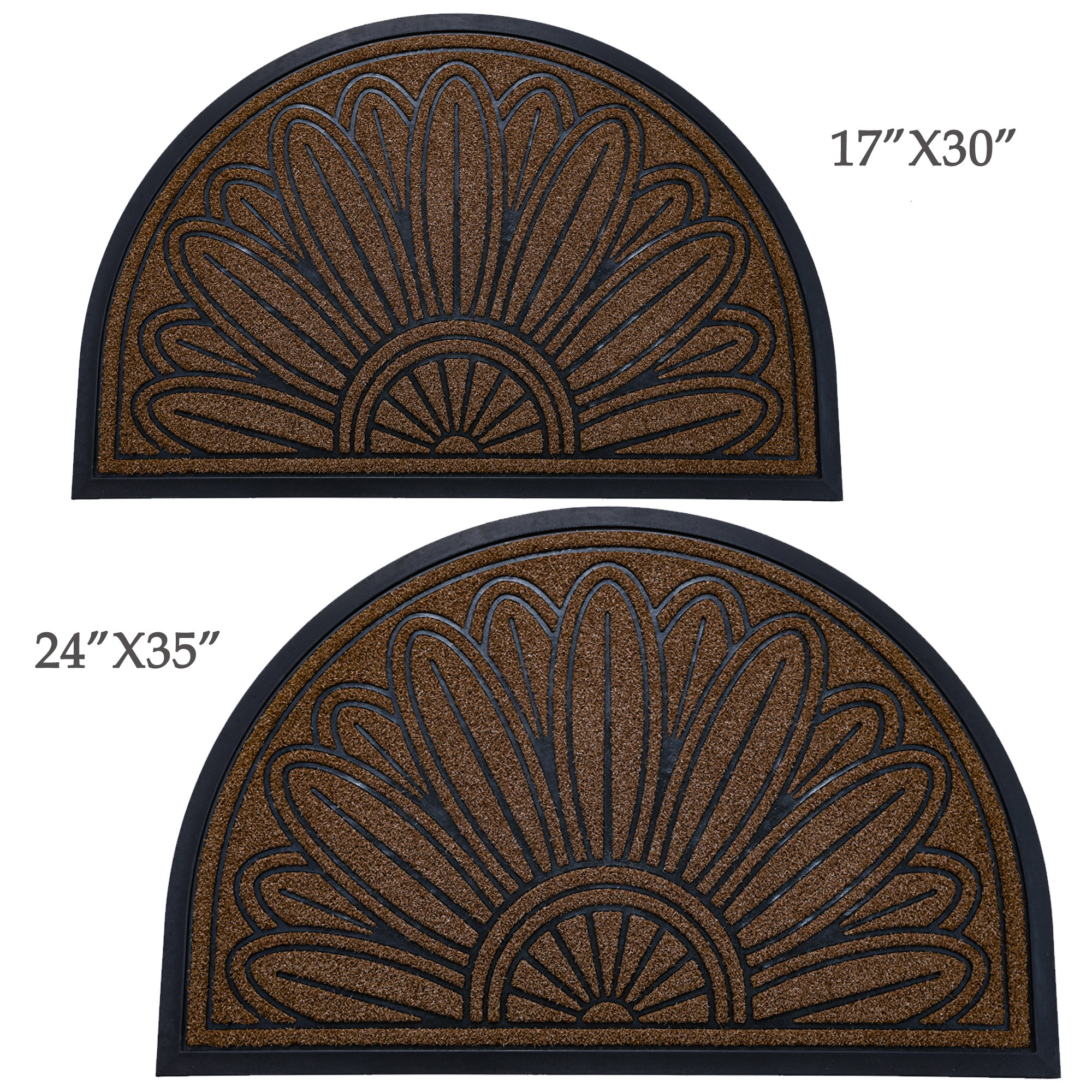 Winston Porter Half Round Welcome Doormat, Durable Large Heavy Duty ...