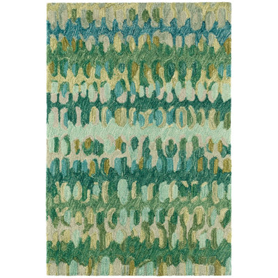 Dash and Albert Rugs Paint Chip Moss Hand Micro Hooked Wool Rug ...