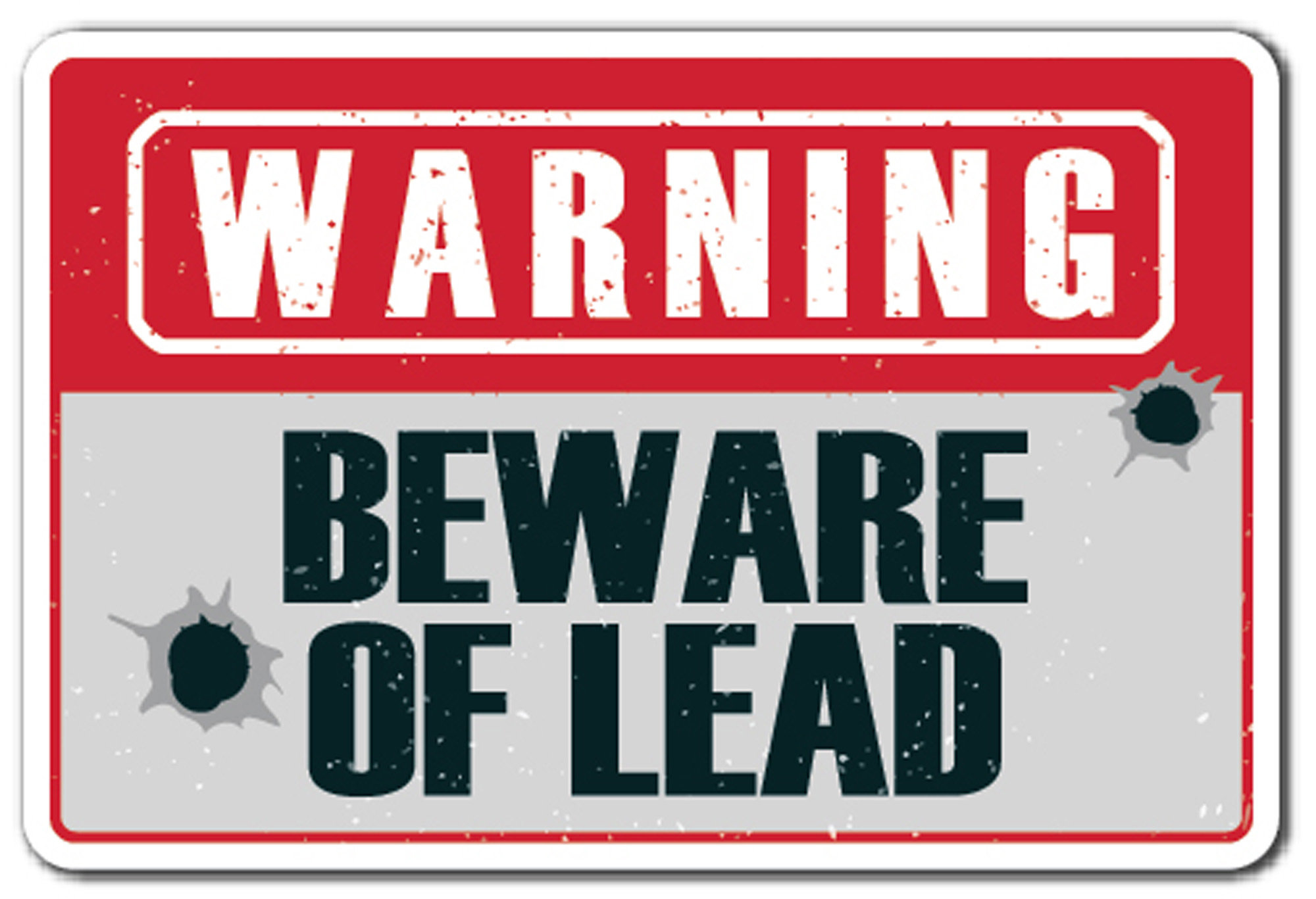Trinx WARNING BEWARE OF LEAD Sign Warning Lead Gun Owner Redneck ...