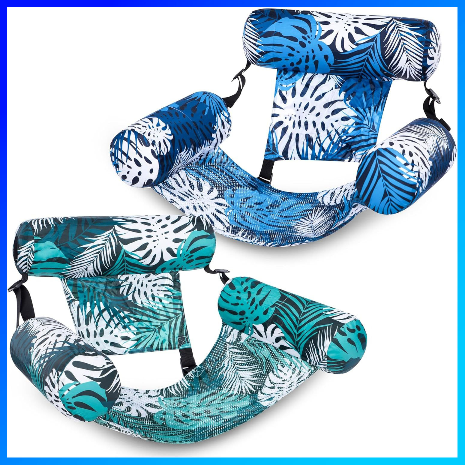 ABIXOL 2-Pack Inflatable Pool Floats For Adults â€“ Heavy Duty Floating ...