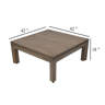 Benjara Moa Coffee Table, 42 Inch Square Top, Antique Natural Brown ...