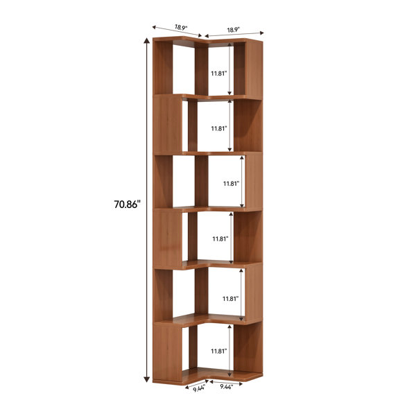 Latitude Run® Freyr Solid Wood Corner Bookcase | Wayfair