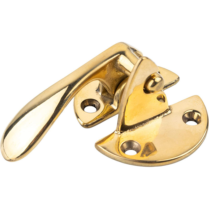 UNIQANTIQ HARDWARE SUPPLY Left Flush Cabinet or Cupboard Lever Brass ...