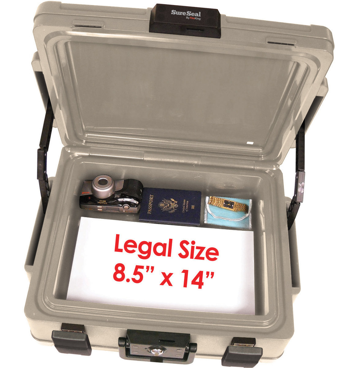 FireKing SureSeal 1/2 Hour Fireproof and Waterproof Safe Box with Key ...