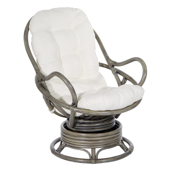 Bay Isle Home Lundell Rattan Swivel Accent Chair & Reviews | Wayfair
