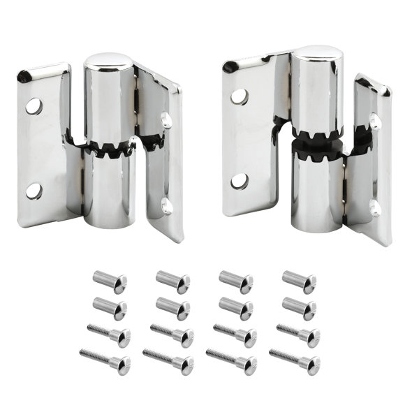 Prime-Line Surface Mounted Hinge Set, Left Hand In/Right Hand Out, with ...