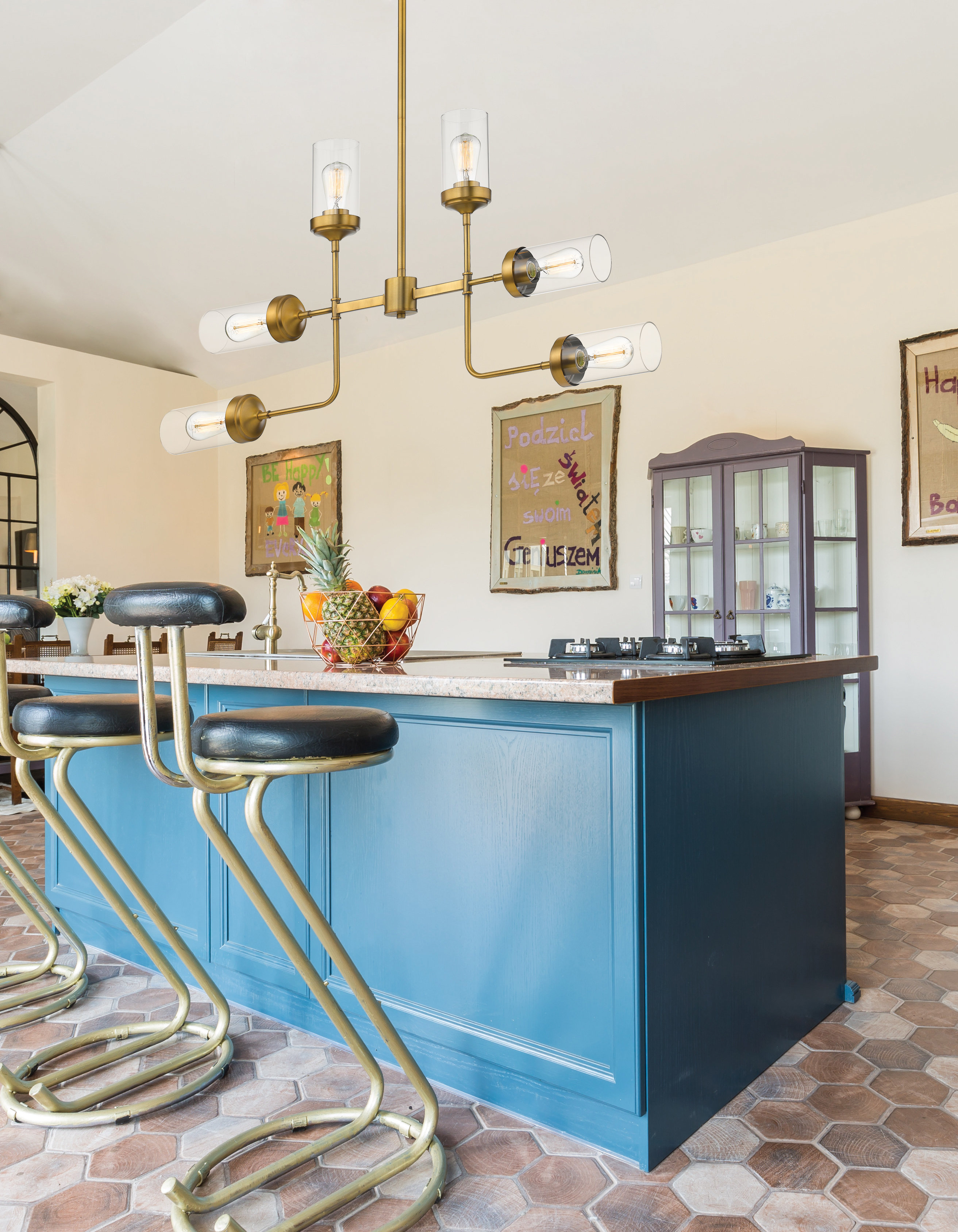 Brayden Studio Grantham 6 - Light Sputnik Modern Linear Chandelier - Wayfair Canada