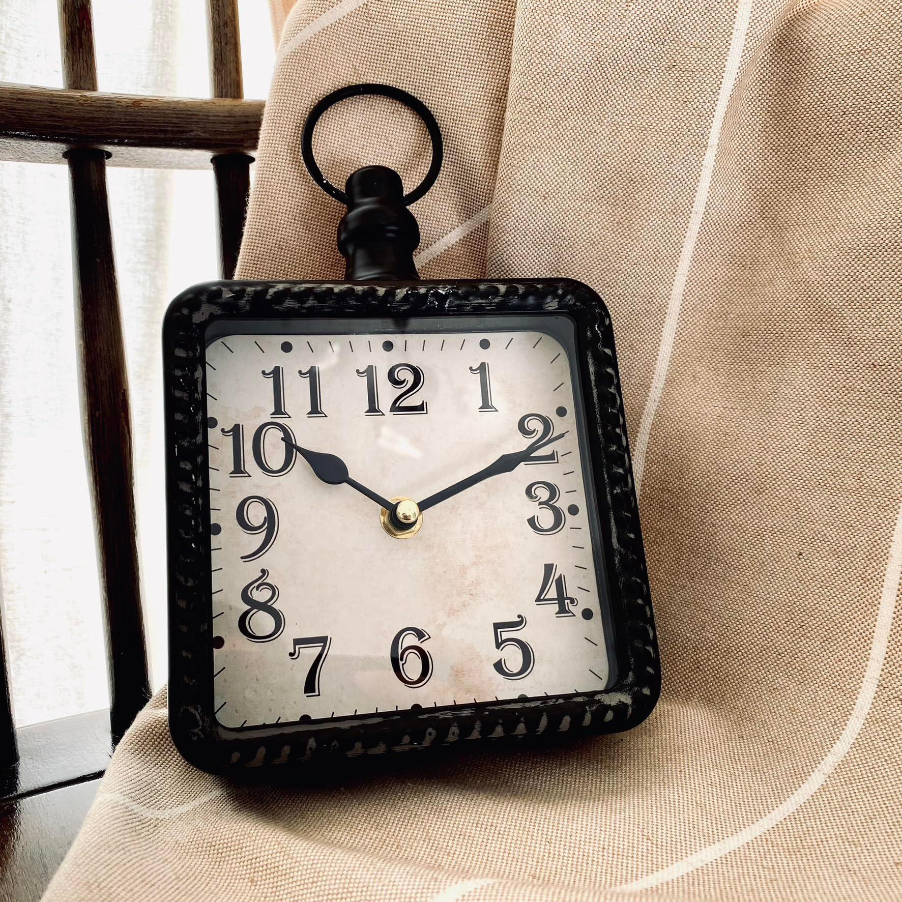 Alcott Hill® Retro Rectangle Small Wall Clock, Battery Operated Silent ...