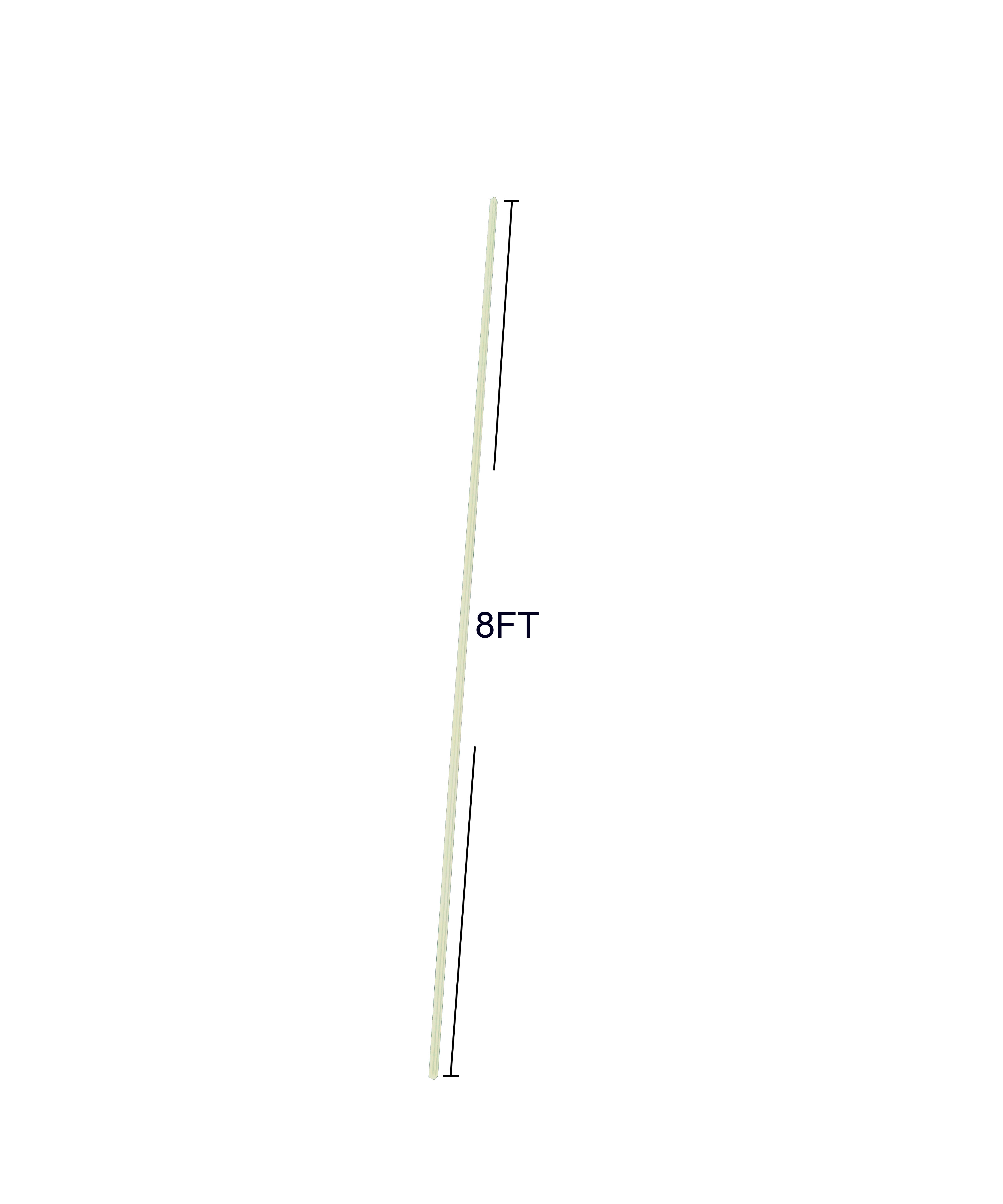 L & C Cabinetry VAB Shaker Shallow Green 96'' H x 0.75'' W x 1'' D ...