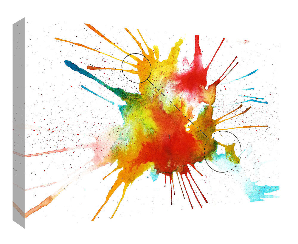 Wrought Studio™ 'Watercolor Splat' Giclee Watercolor Painting Print on ...