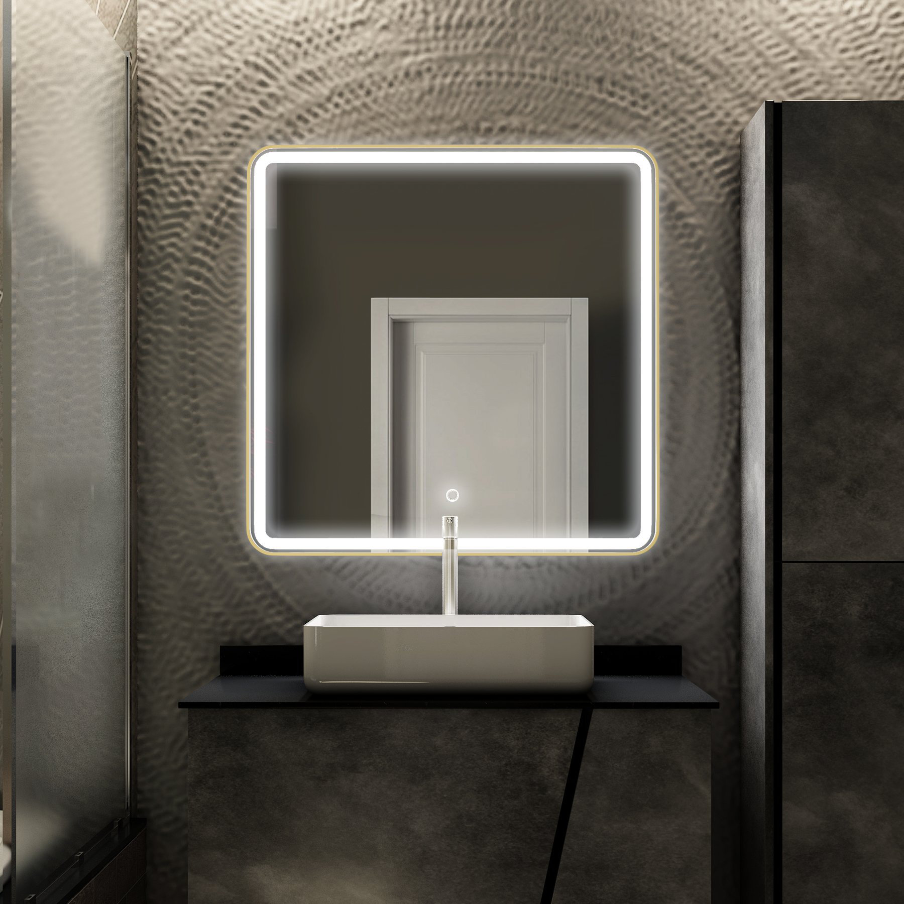 Wen Lighting Lighted LED Mirror with Defogger, Dimmer & Adjustable ...