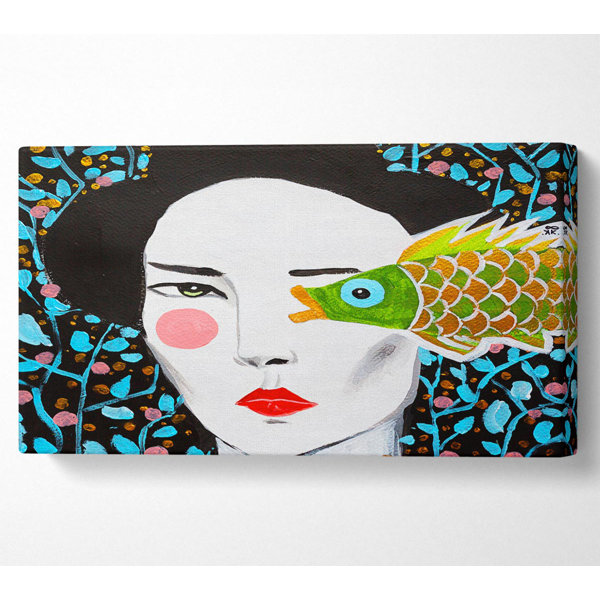 Ophelia & Co. Hutsell Geisha Fish - Wrapped Canvas Print | Wayfair.co.uk