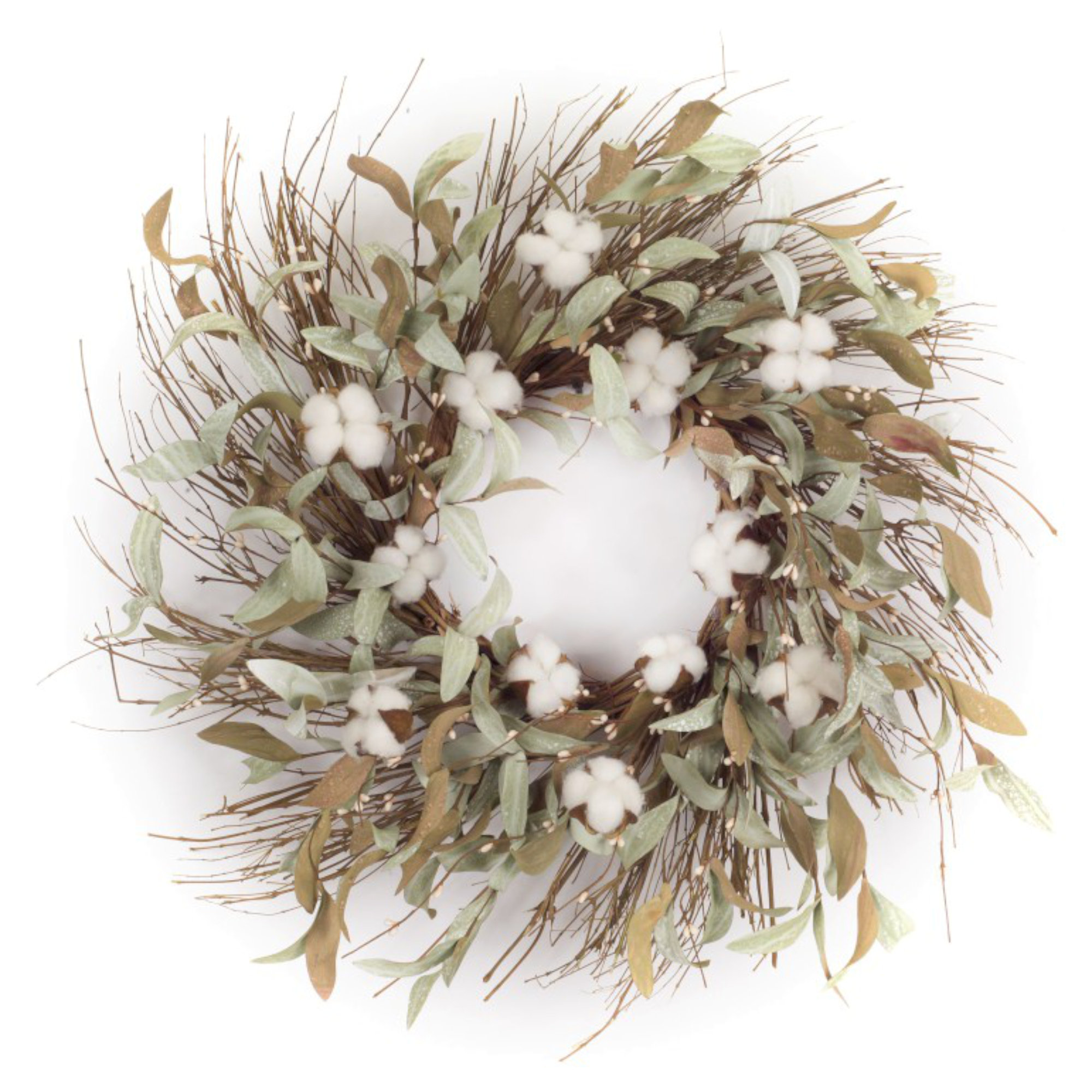 Gracie Oaks Cotton/Leaf 28" EVA Wreath & Reviews | Wayfair