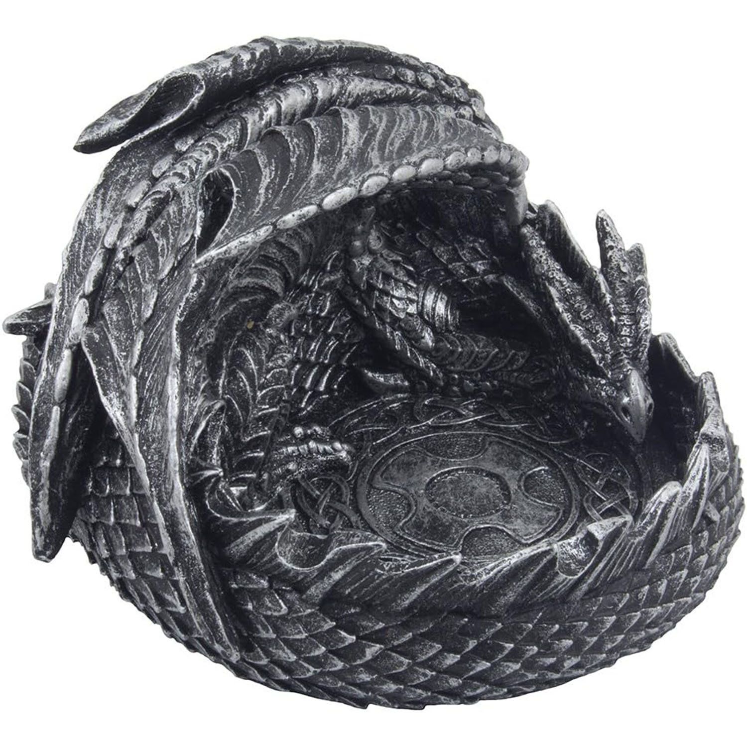 AMIBZ Decorative Metallic Look Mythical Dragon Ashtray With Celtic ...