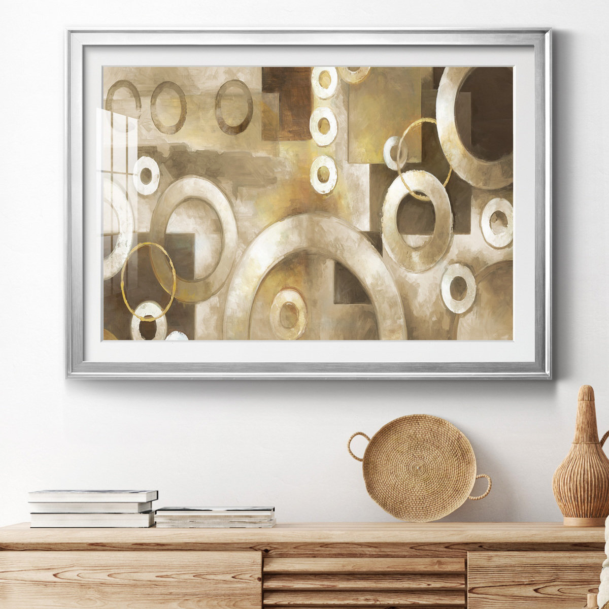 Mercer41 Neutral Motion - Picture Frame Painting | Wayfair