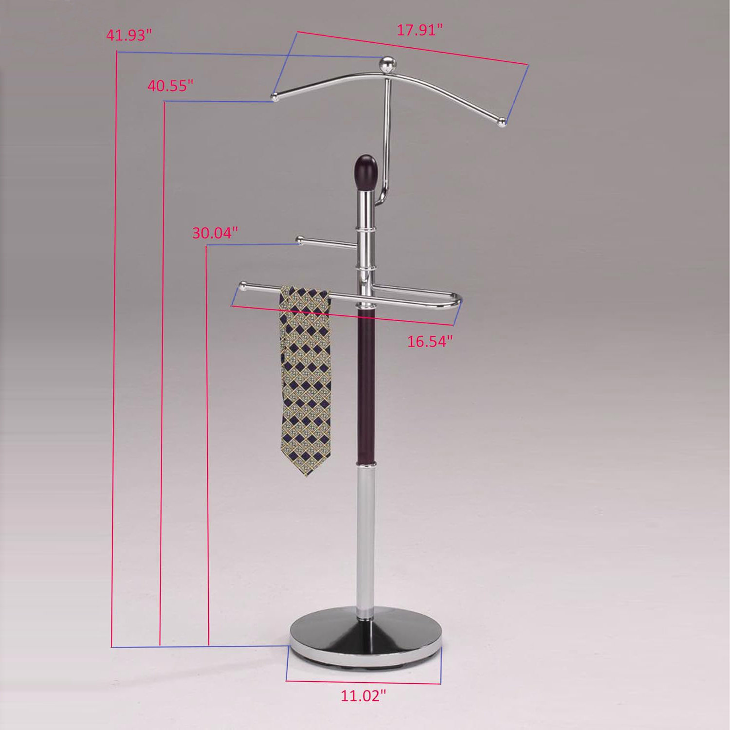 Latitude Run® 44.5"H Wood & Metal Suit Valet Rack Stand Organizer | Wayfair