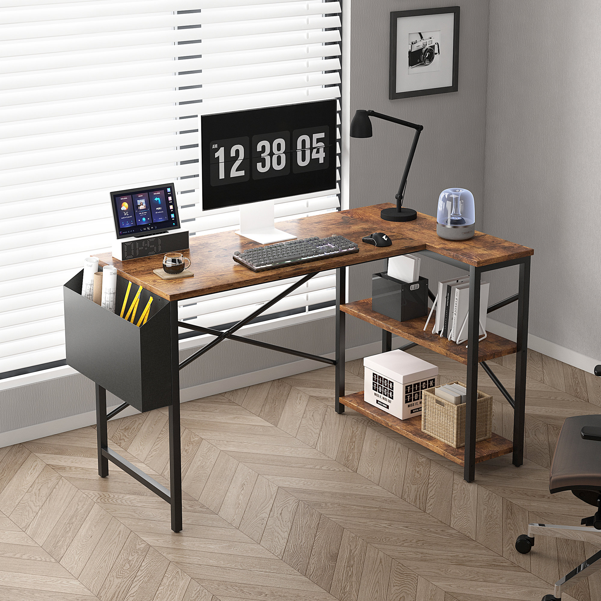 Borough Wharf Abiegail L-Shaped Computer Desk & Reviews | Wayfair.co.uk