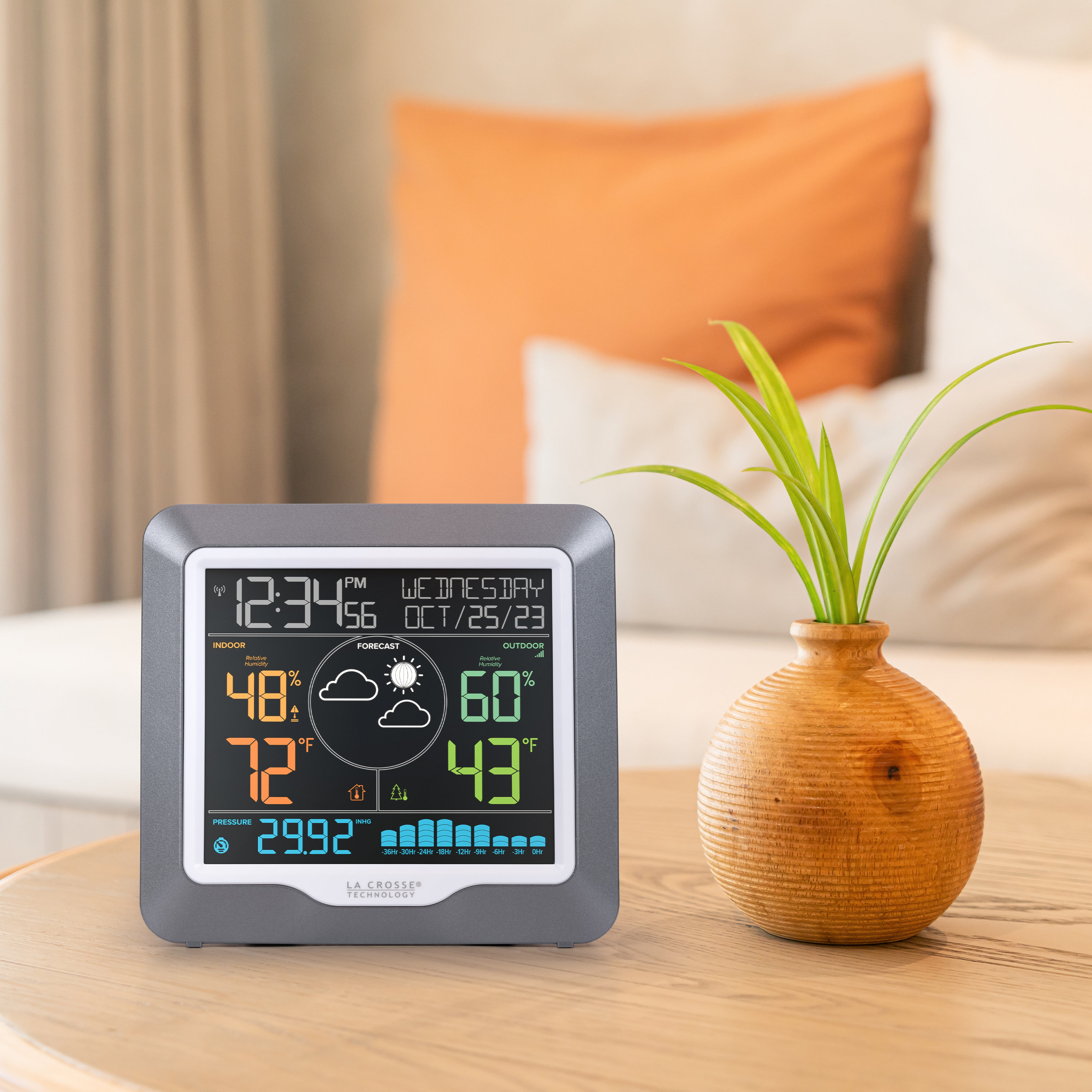 La Crosse Technology Wireless Color Weather Station with 36-Hr ...