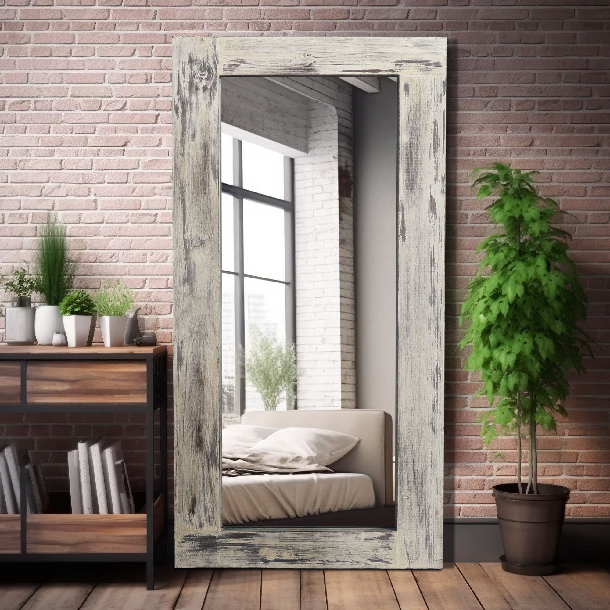 Trent Austin Design® Mateus Distressed Full Length Mirror Wall Mirror ...