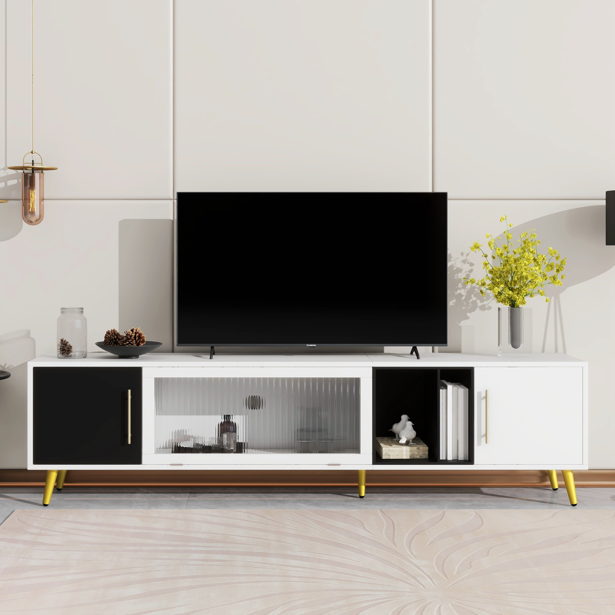Mercer41 Burvale 78.7'' Media Console | Wayfair