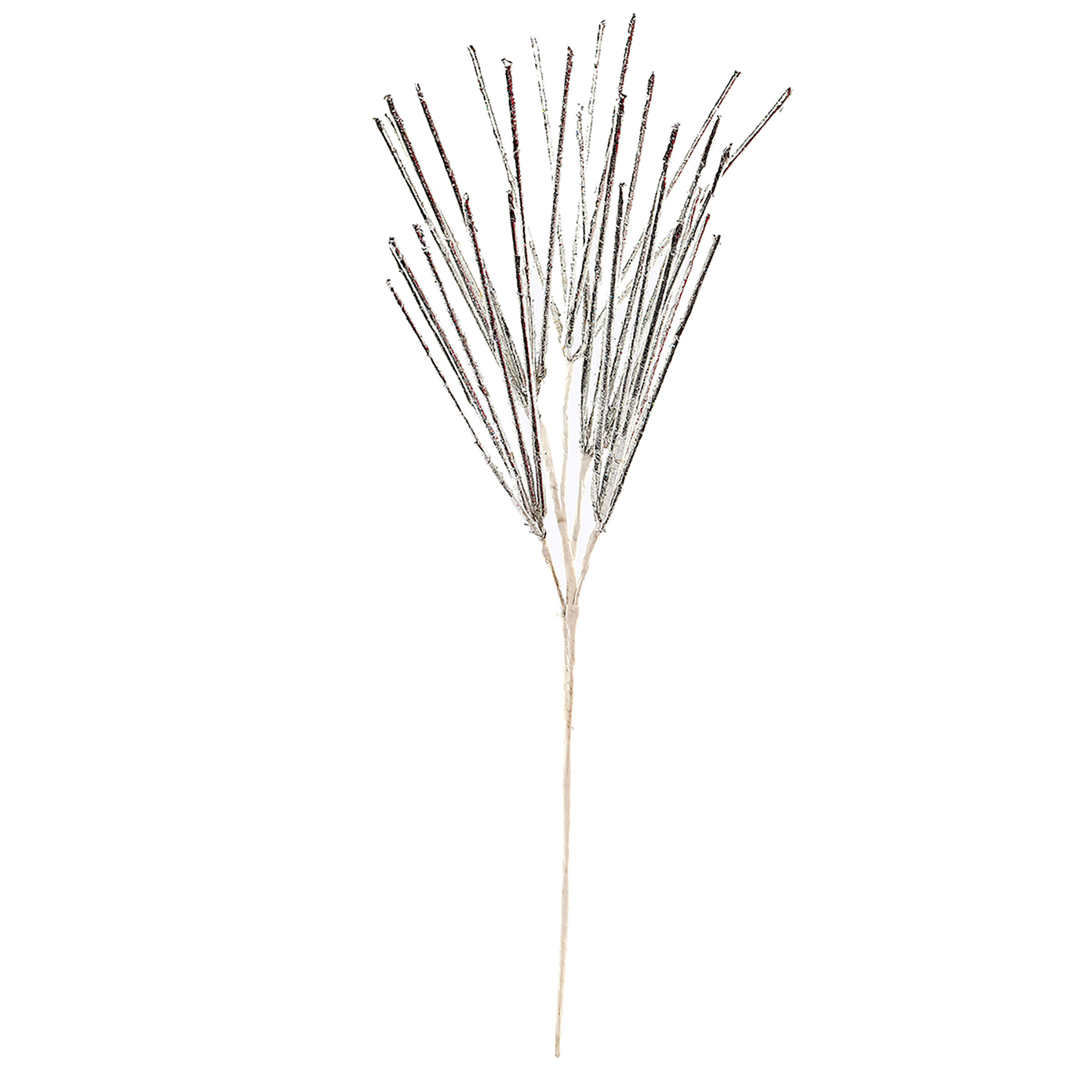 The Holiday Aisle® Silver Foil Decorative Floral Pick | Wayfair