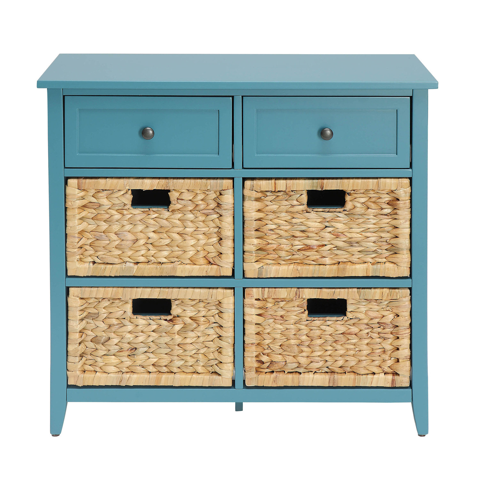Dovecove Teal Console Table With Storage | Wayfair