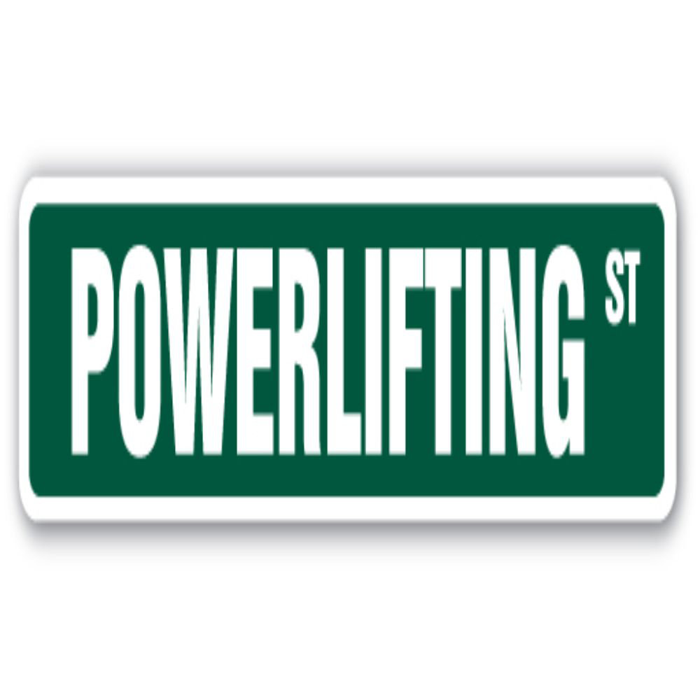 SignMission Powerlifting Street Sign Wight Lifter Musclehead Body ...