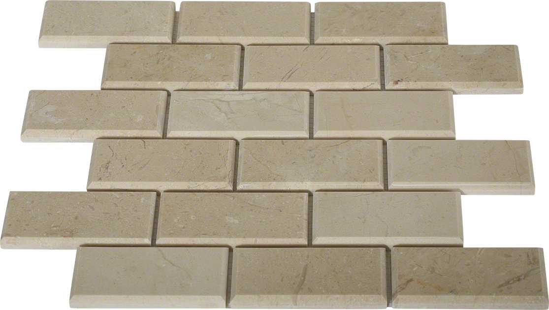 Bond Tile Chamfered 2" x 4" Marble Mosaic Wall & Floor Tile | Wayfair
