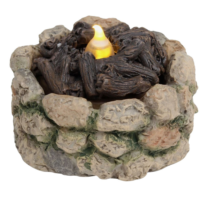 August Grove® Tamra Light-Up Firepit Fairy Garden & Reviews | Wayfair