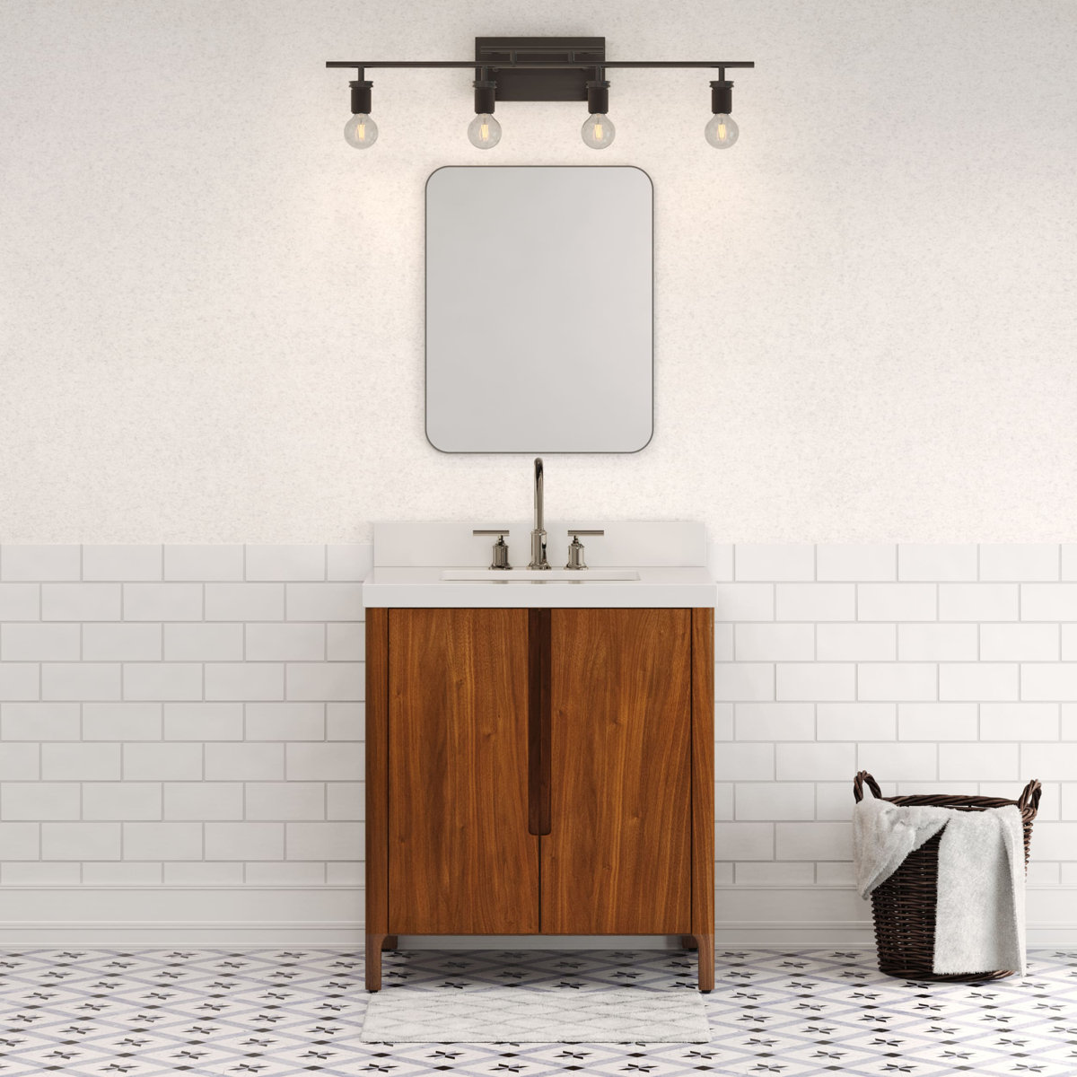 Water Creation Sequoia 30 In. Single Sink Whitebrook Quartz Countertop ...