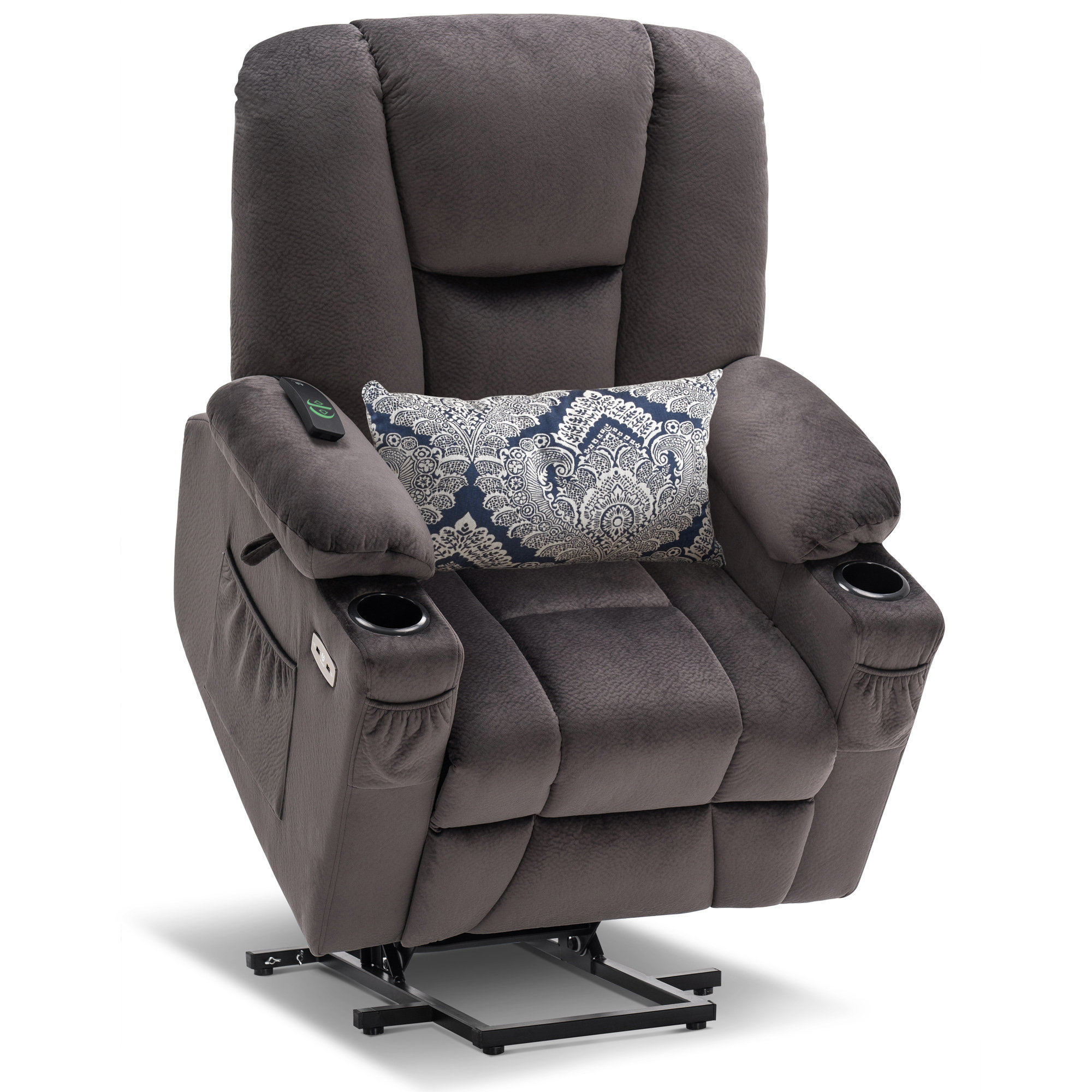 Everly Quinn Willfredo Medium Power Lift Recliner Chair with Extended ...