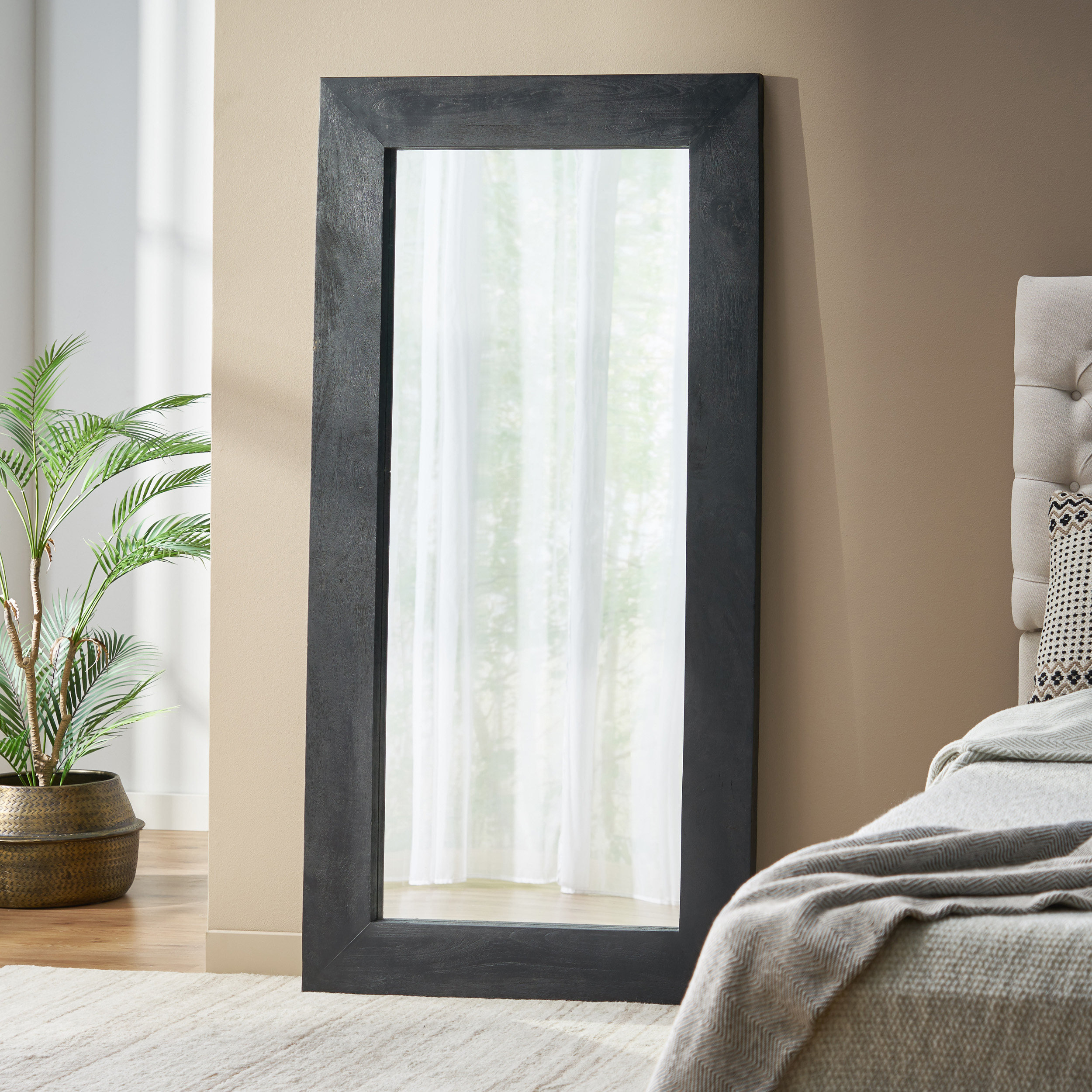 Latitude Run® Mango Wood Full Length Mirror & Reviews | Wayfair