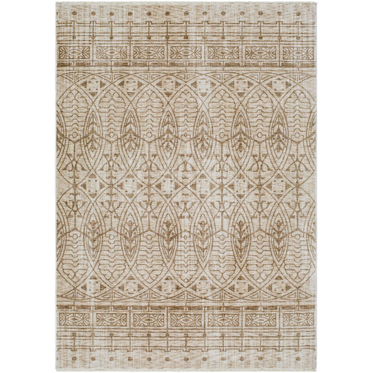 Frank Lloyd Wright x Surya Chelsie White/Brown Area Rug | Wayfair