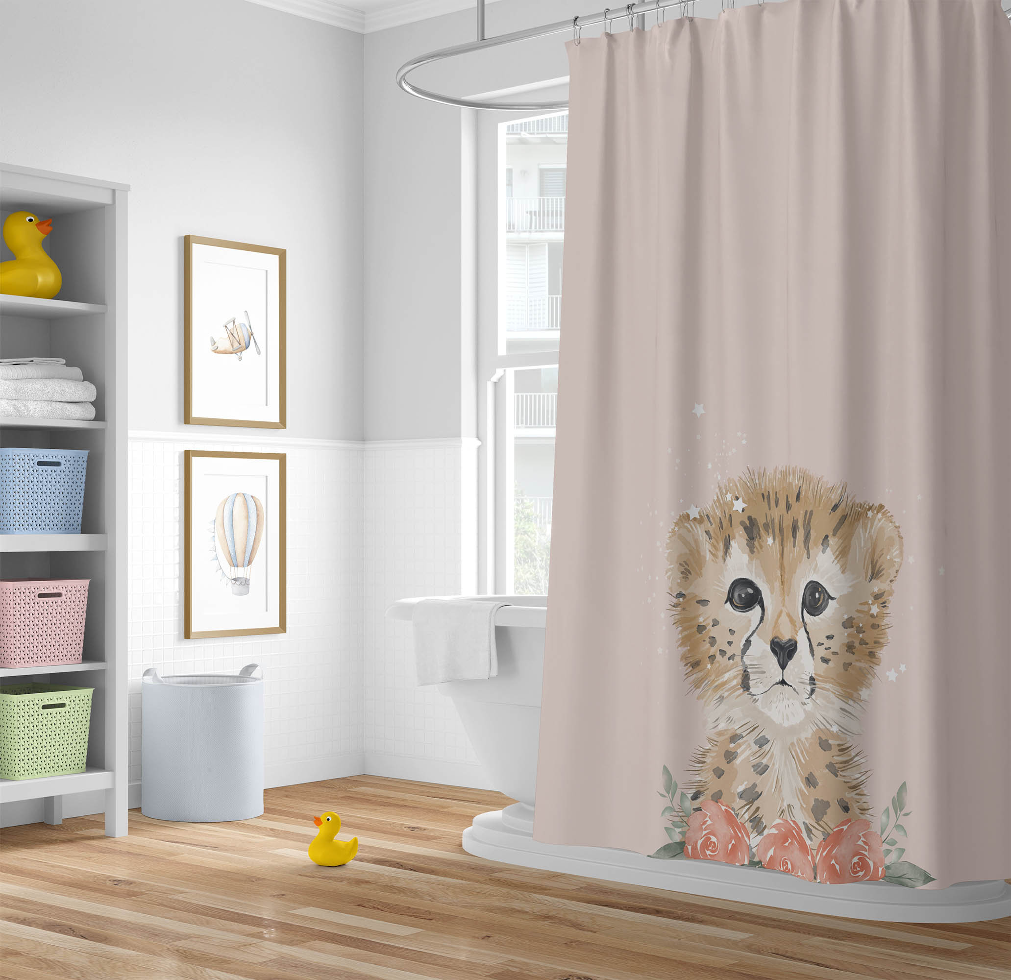 Christopher's Corner Lil Leopard Shower Curtain | Wayfair
