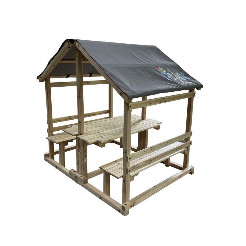 Funphix Kids Klubhouse Wooden Playhouse Outdoor Indoor, DIY Backyard ...