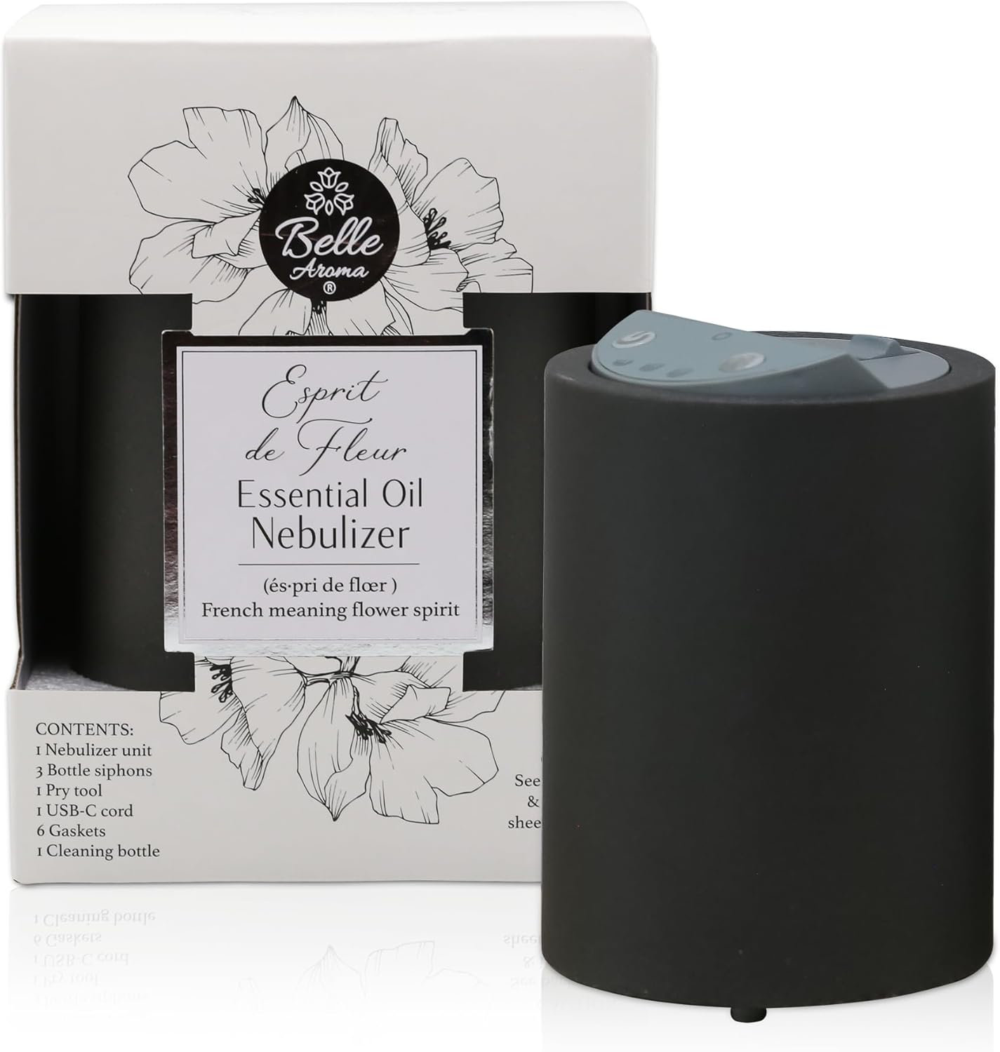 Belle Aroma® Esprit de Fleur Essential Oil Diffuser Waterless Heatless ...