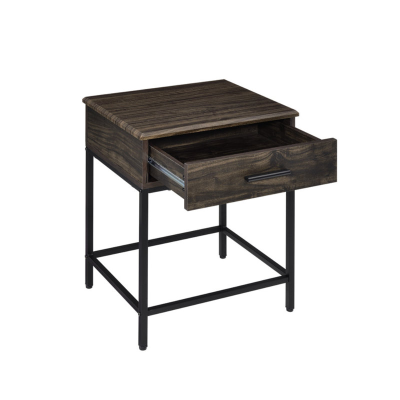 Winston Porter Kuhn 19"W Brown End Table | Wayfair