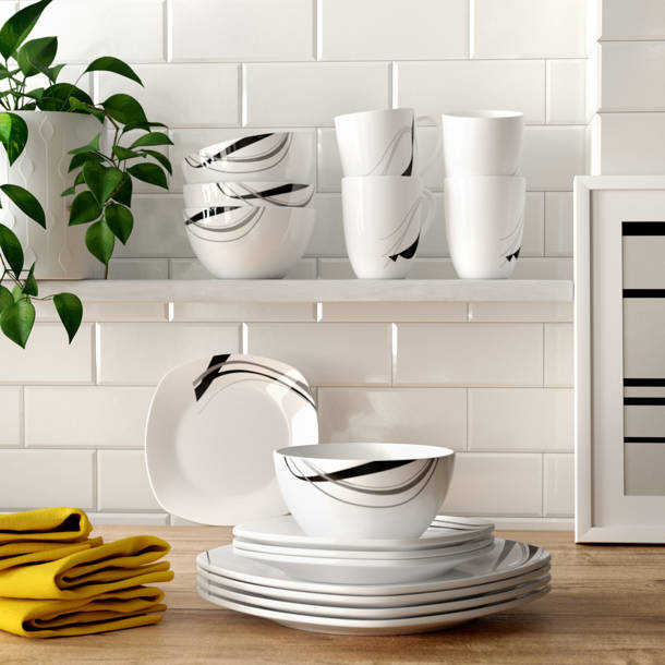 Tabletops Gallery Rebecca 16 Piece Dinnerware Set, Service for 4 ...