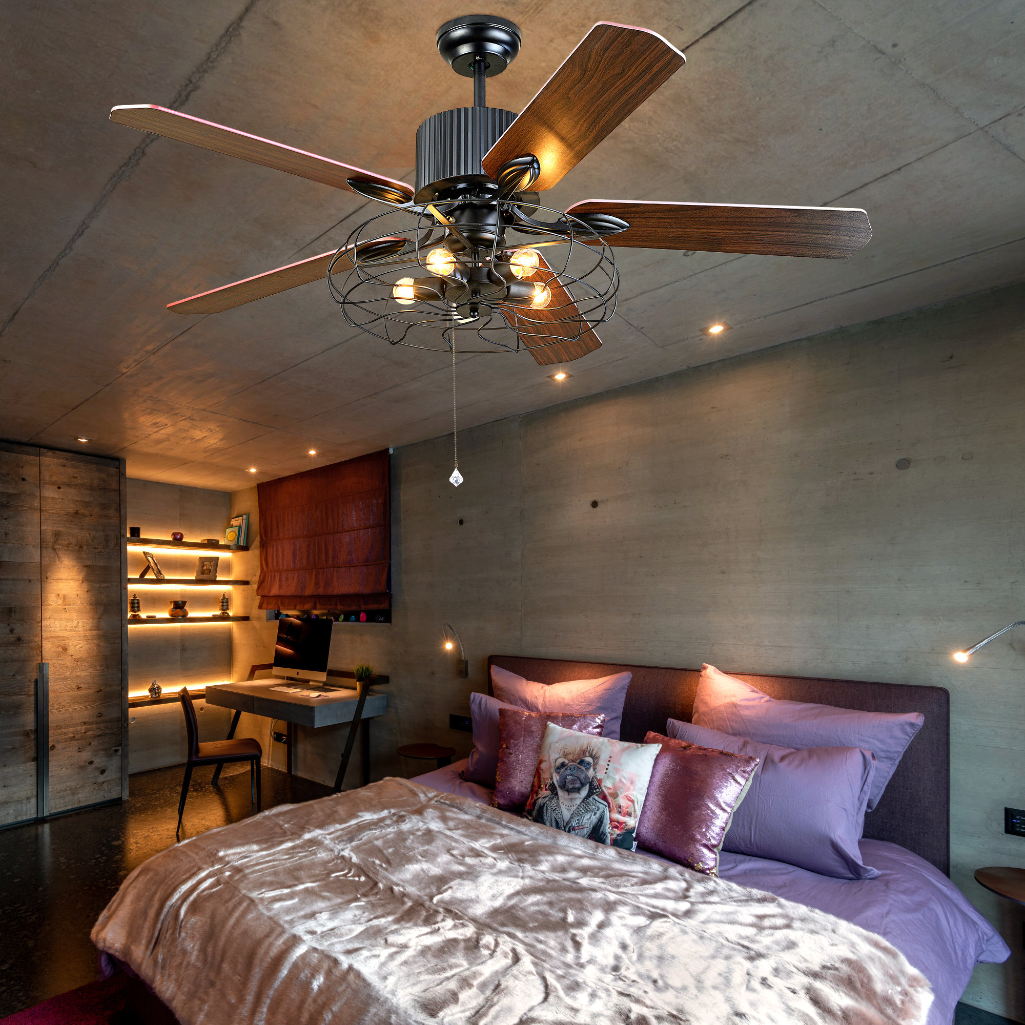 Williston Forge Josalien 52'' Classical Ceiling Fan with Forward and ...