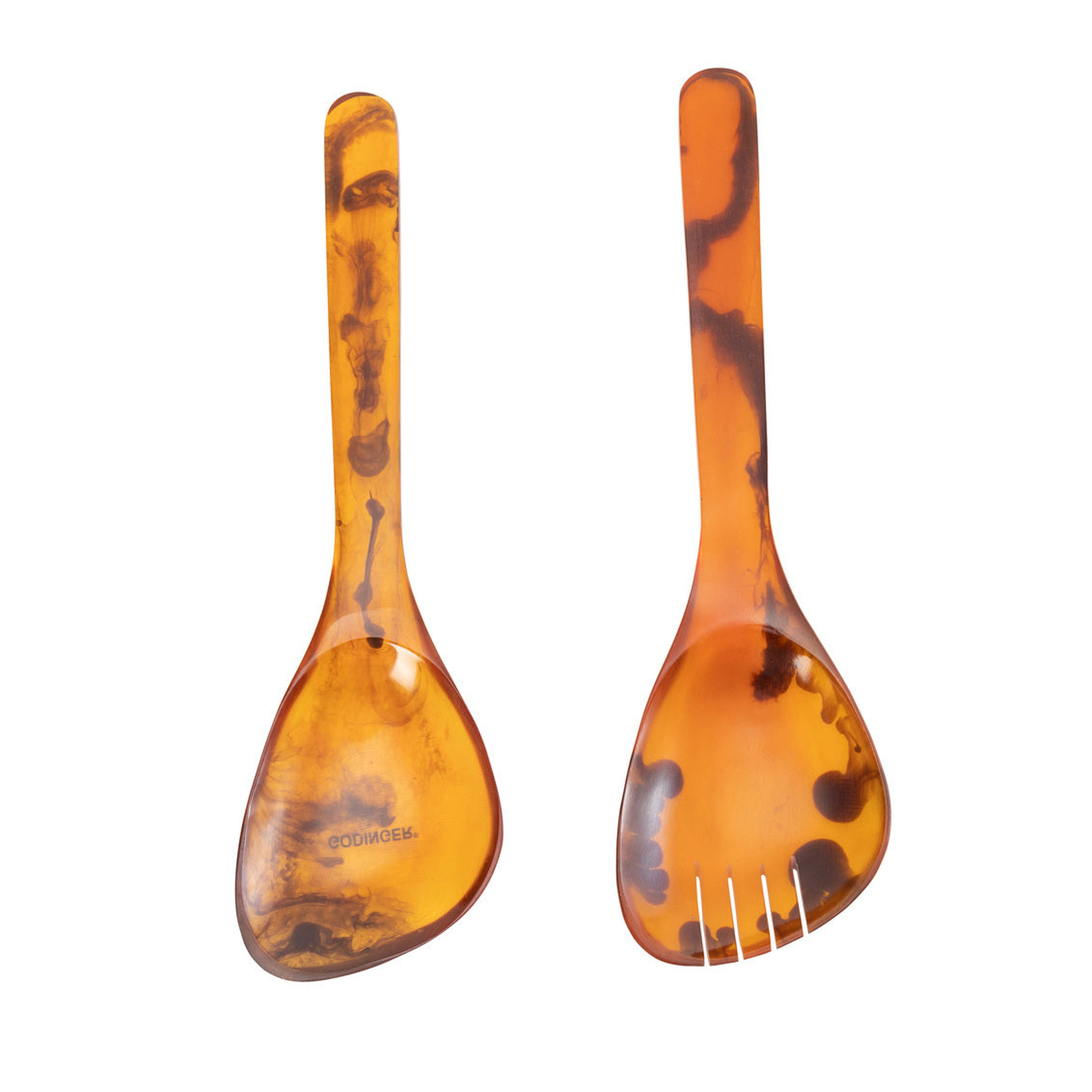 Godinger Silver Art Co Lucente Tortoise Shell Resin Salad Server Set | Wayfair