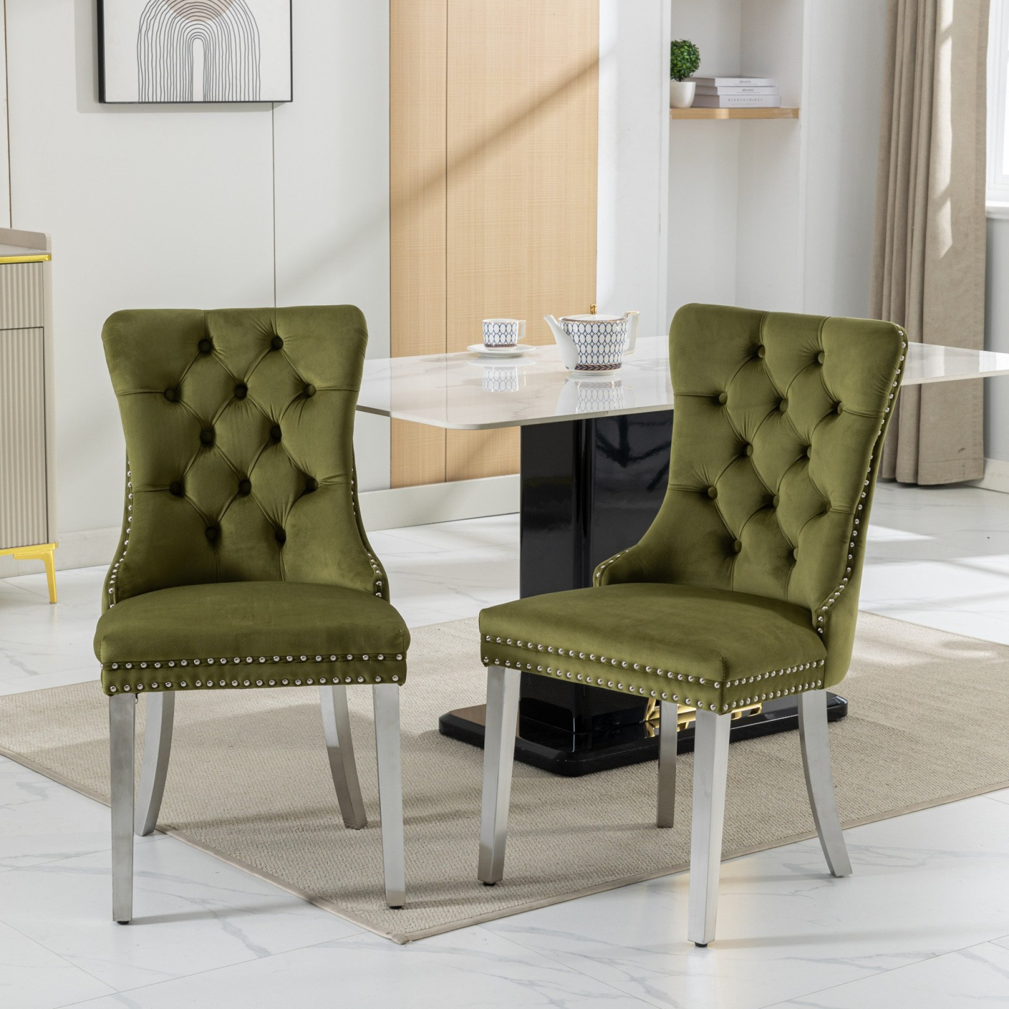 House Of Hampton Nikki Collection Modern High End Tufted Solid Wood