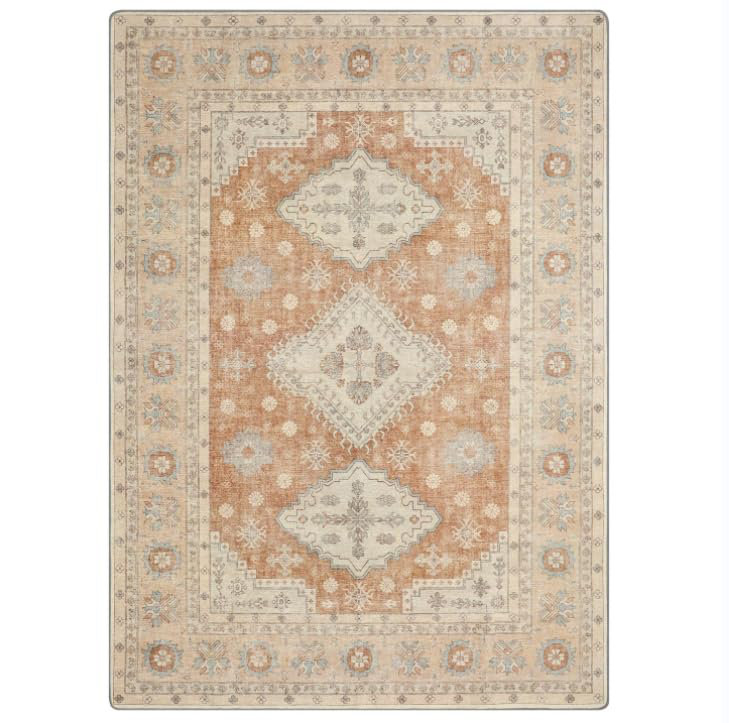 Bungalow Rose 8x10 Area Rugs for Living Room Machine Washable Vintage ...