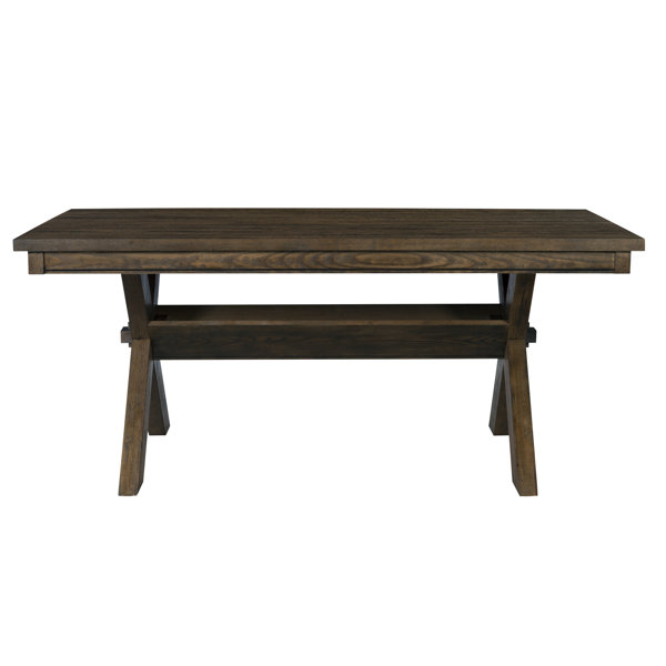 Kelly Clarkson Home Gigi 70" Solid Wood Farmhouse Trestle Base Dining ...