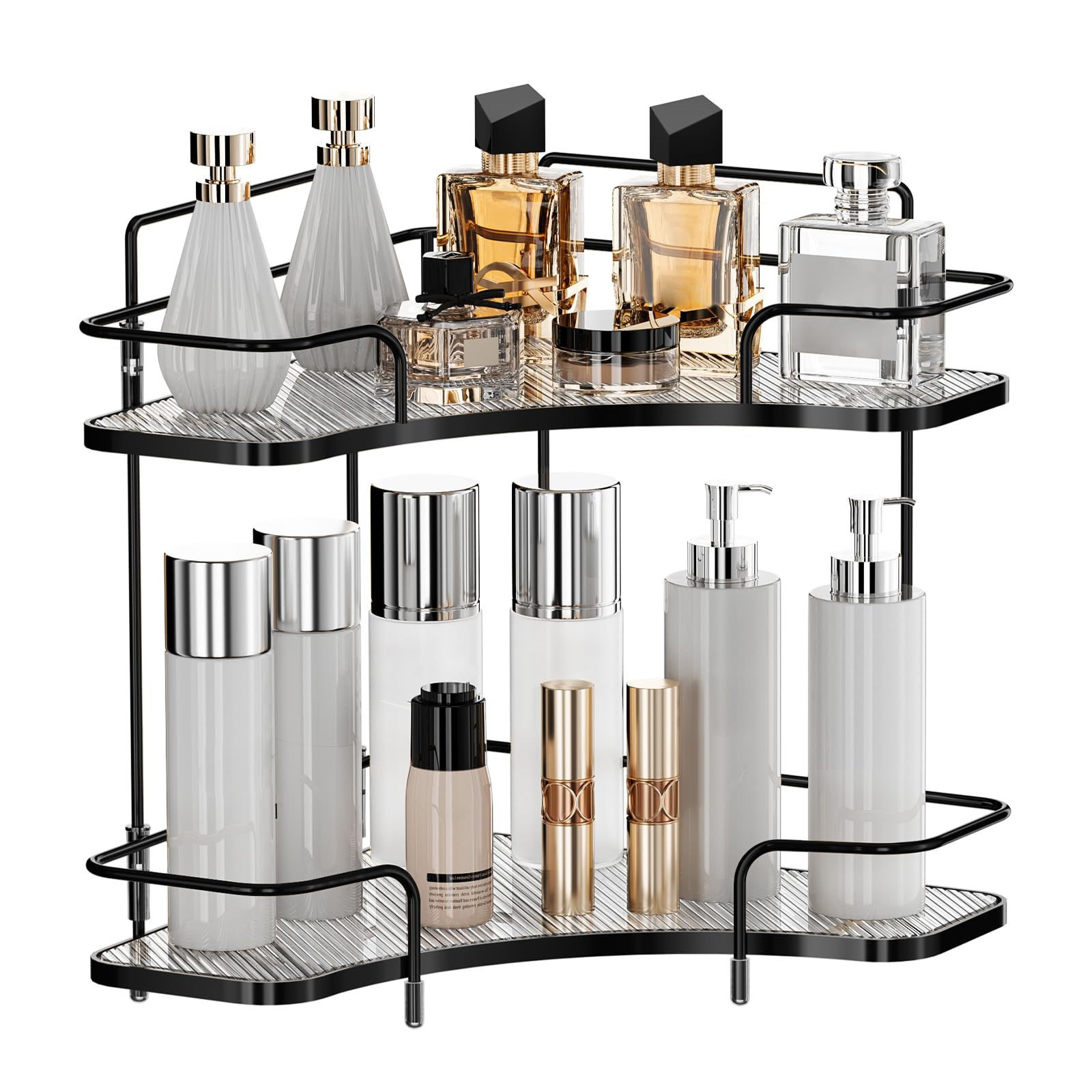 Hokku Designs 2-Layer Cosmetics and Skin Care Products Perfume Corner ...