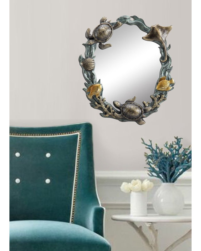Beachcrest Home™ Turtles and Sealife Wall Mirror | Wayfair