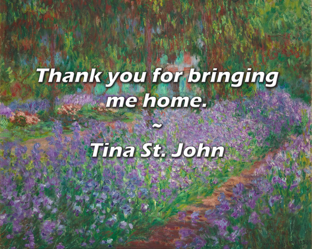 World Menagerie Artsy Quote "Thank you for bringing me home." By Tina ...