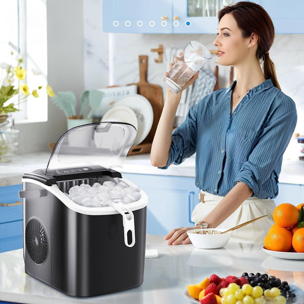 Antarctic Star 26 Lb. Daily Production Bullet Clear Ice Portable Ice ...