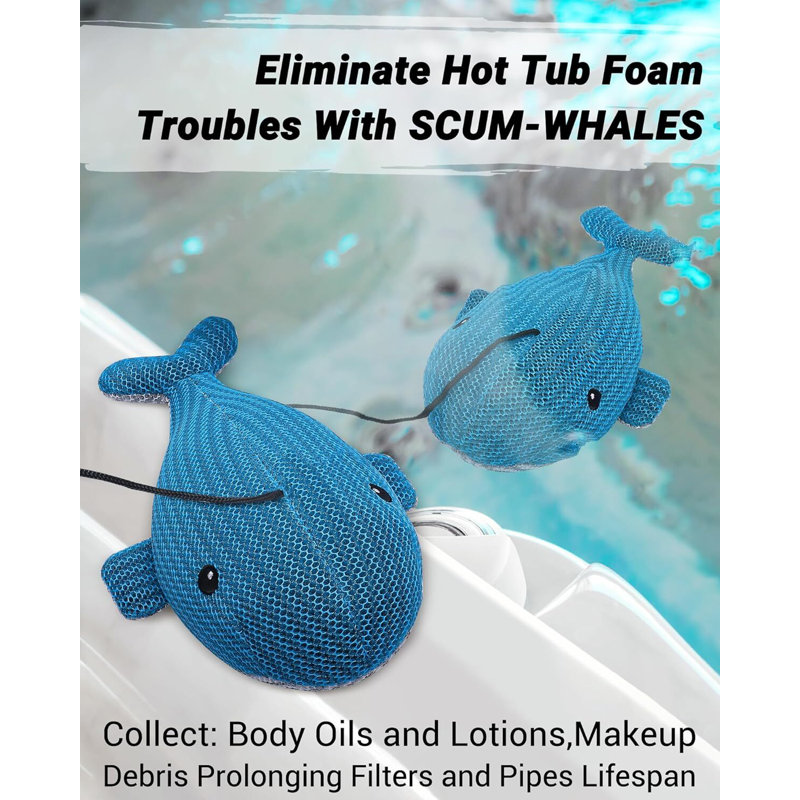 Amgo Blue Whale Tub Scum Absorber for Hot Tub Water Cleaning | Wayfair