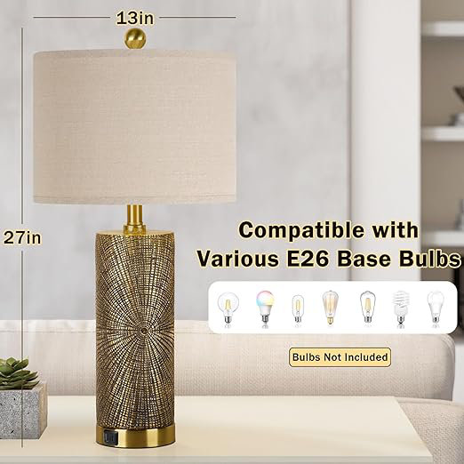 Ivy Bronx Mancy Metal USB Accent Lamp | Wayfair