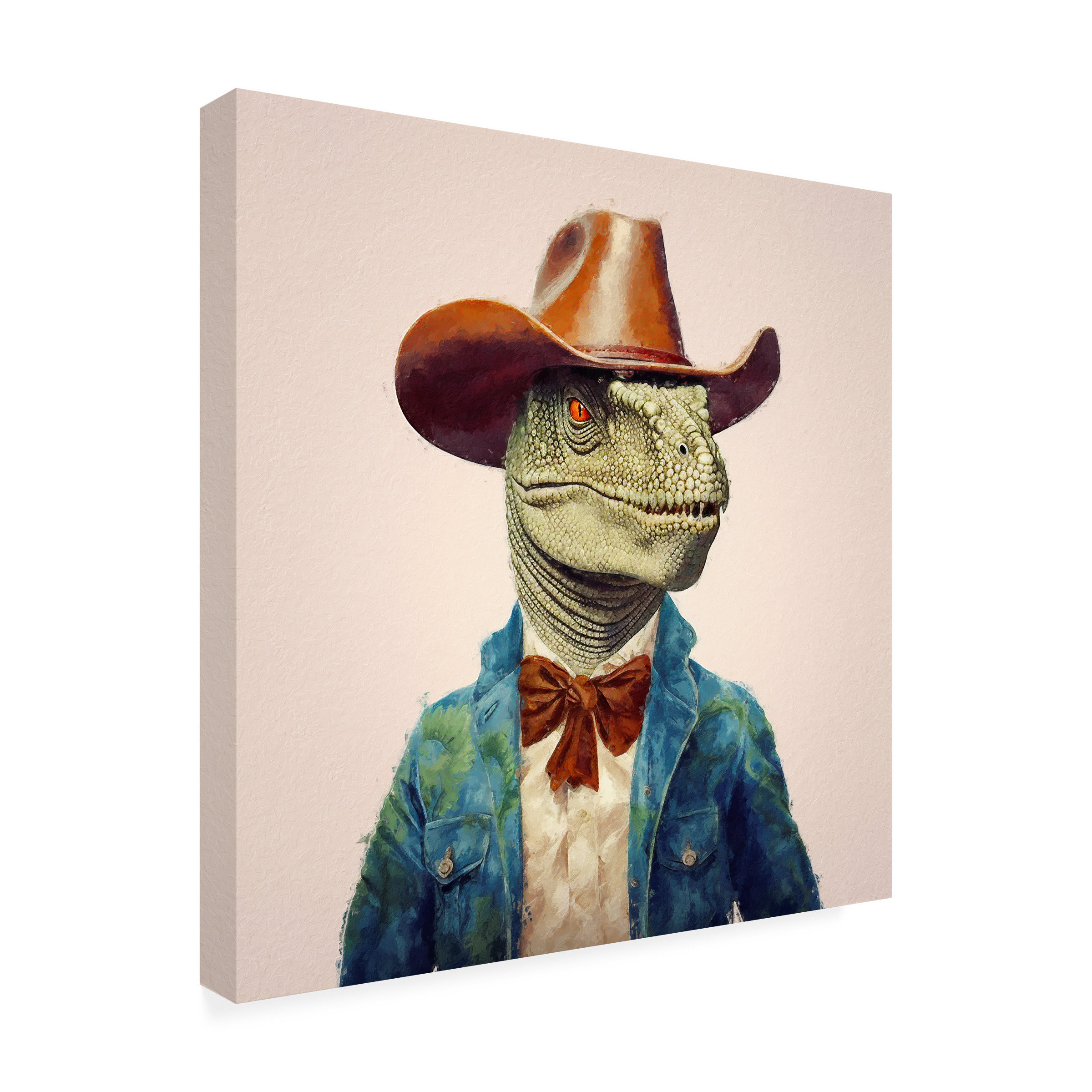 Trinx Sean Parnell Dino Cowboy 3 Canvas Art - Wayfair Canada